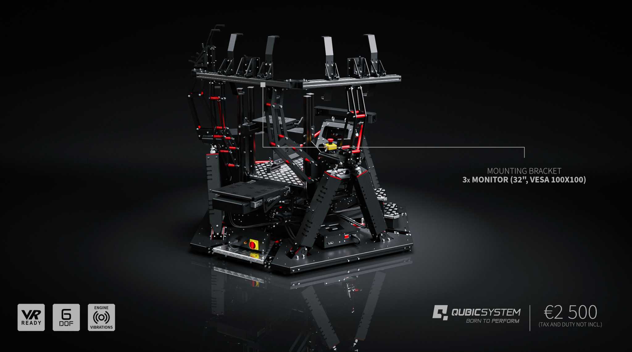 Qubic System QS-S25 (6DOF) Simulator Cockpit Only – ApevieSimulator